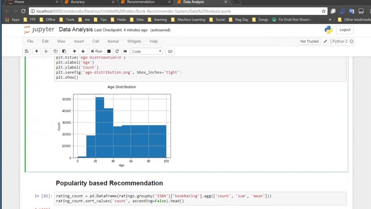 Recommendation System Collaborative Filtering Using Matrix