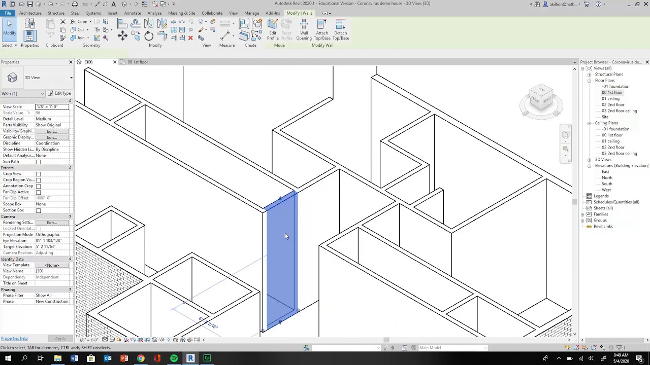 wall & drawing modifications - YouTube