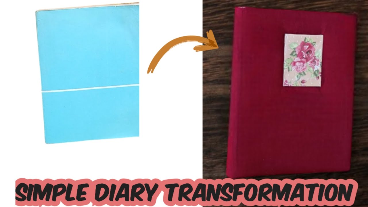 Diary Or Notebook Decoration |Fabric Covering Of journal | simple Diary ...