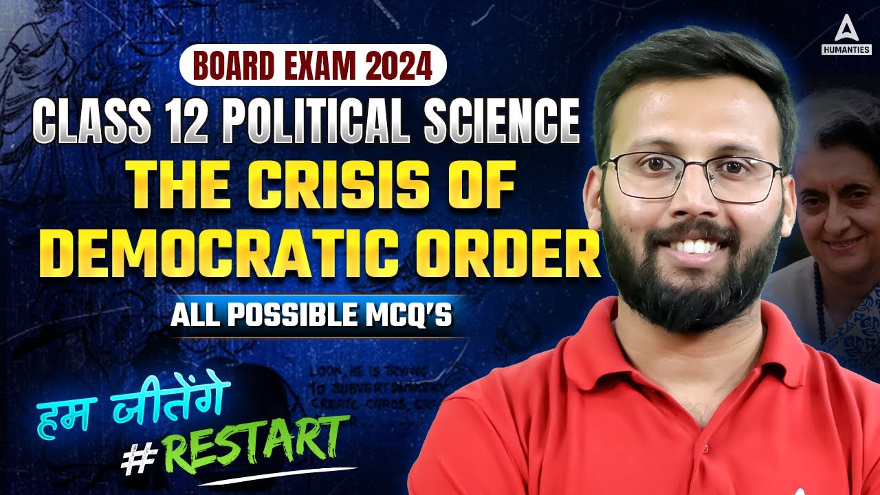 Class 12 Political Science | The Crisis of Democratic Order All MCQs ...