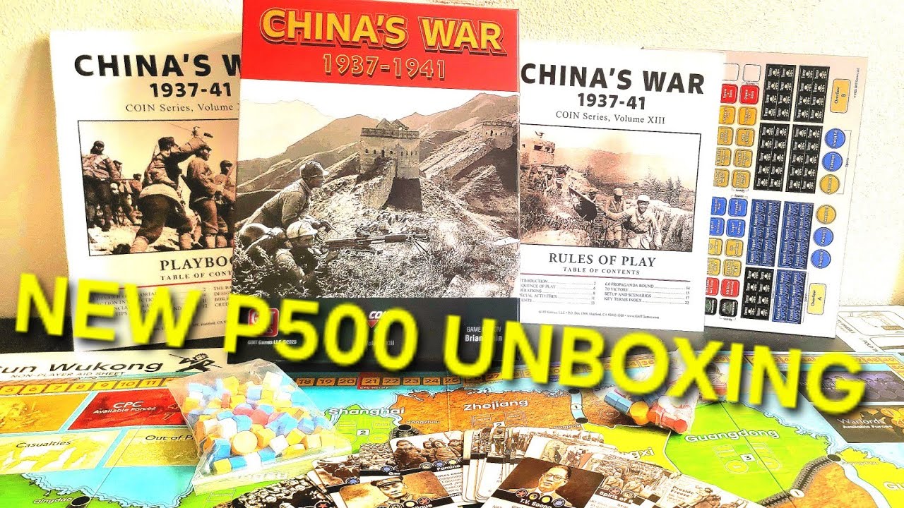 P500: China's War 1937-1941 by Brian Train/GMT - Unboxing! - YouTube
