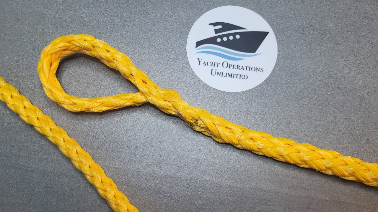 How to eye splice polypropylene hollow core line. - YouTube