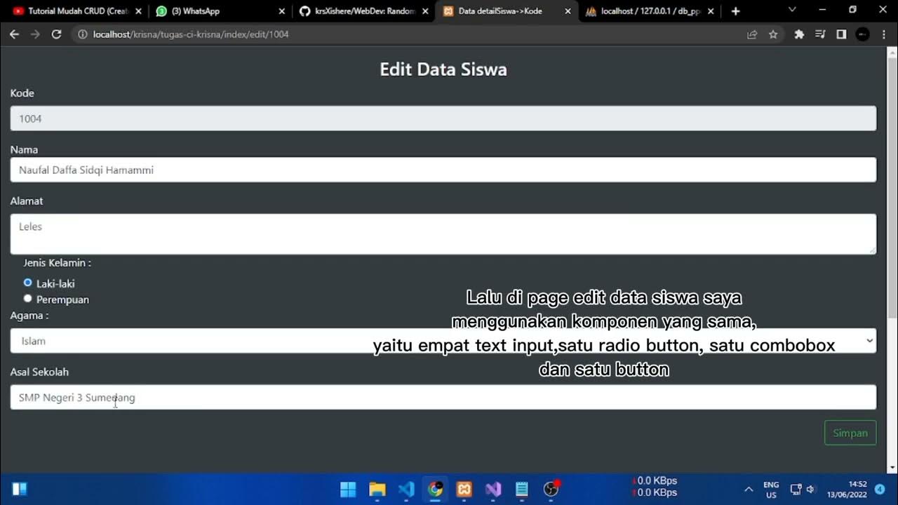 Web App PPDB sederhana menggunakan PHPMYSql, CodeIgniter dan Bootstrap| Krisna Purnama - YouTube