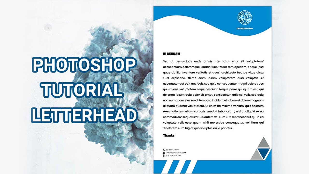 Photoshop Tutorial | Letterhead Design - YouTube