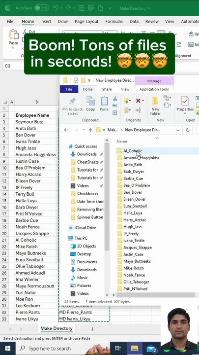 Create Bulk Folders on PC in 1 Click! 💻 #excel #exceltips #bulk #data #shorts #trending #1 - YouTube