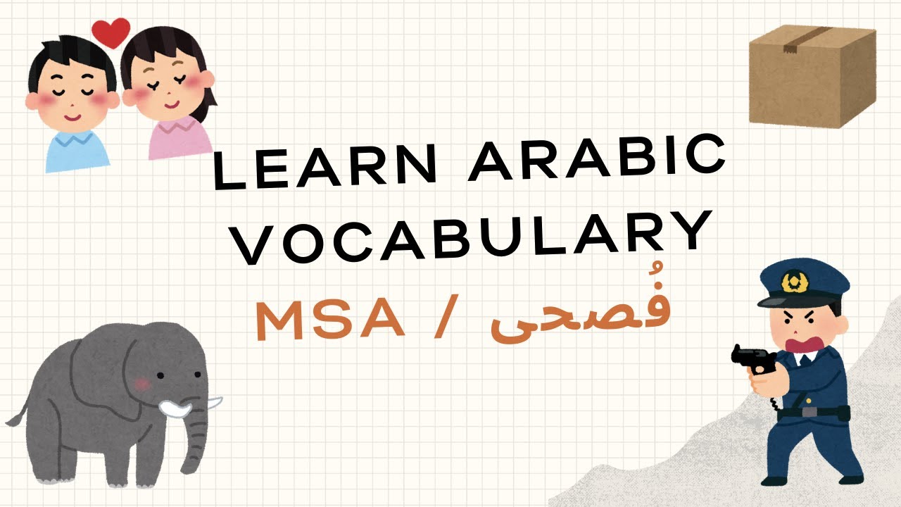 Learn Basic Arabic Vocabulary | Easy Beginner Arabic Comprehensible ...