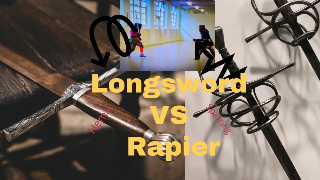 Rapier VS Longsword hema Sparring - YouTube