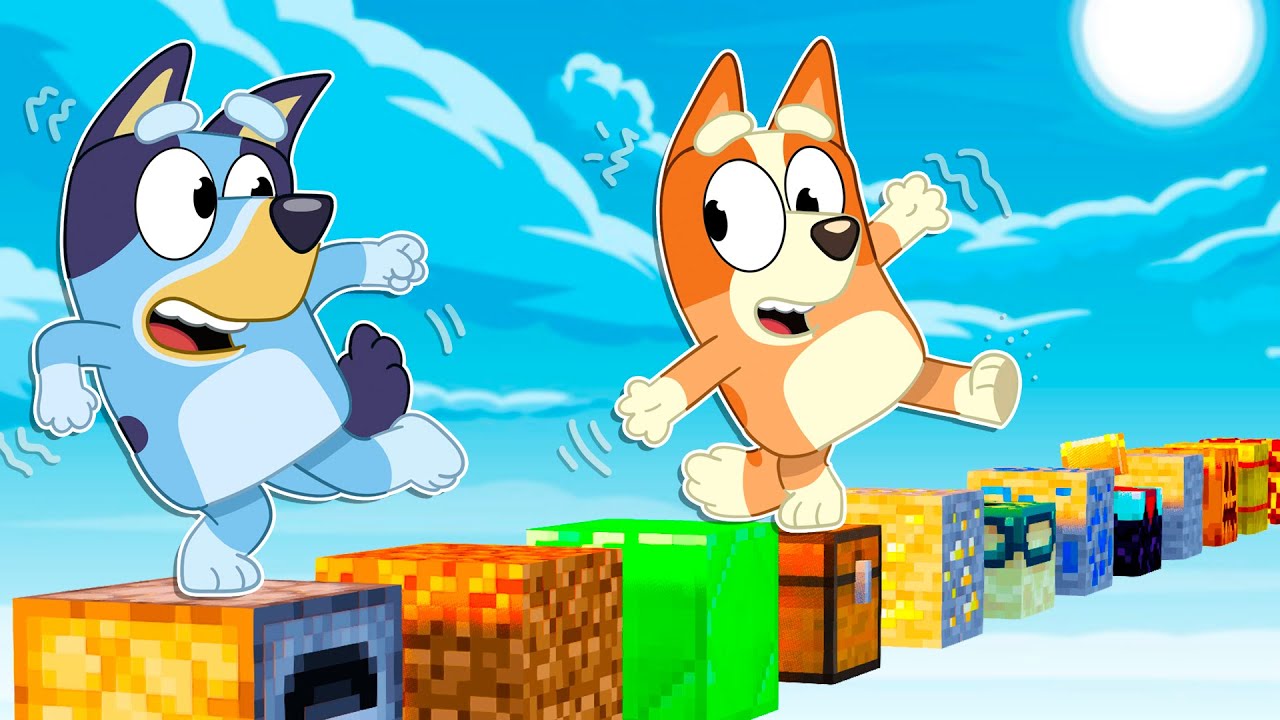 ESCAPAMOS del OBBY de Minecraft Bluey & Bingo! - YouTube