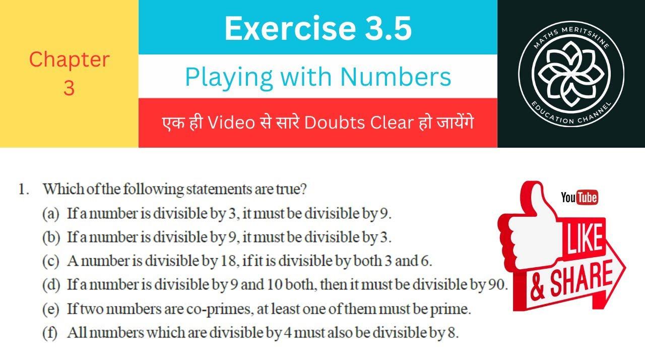 Exercise 3.5 | Chapter 3 Playing with Numbers | Ncert class 6th maths ...