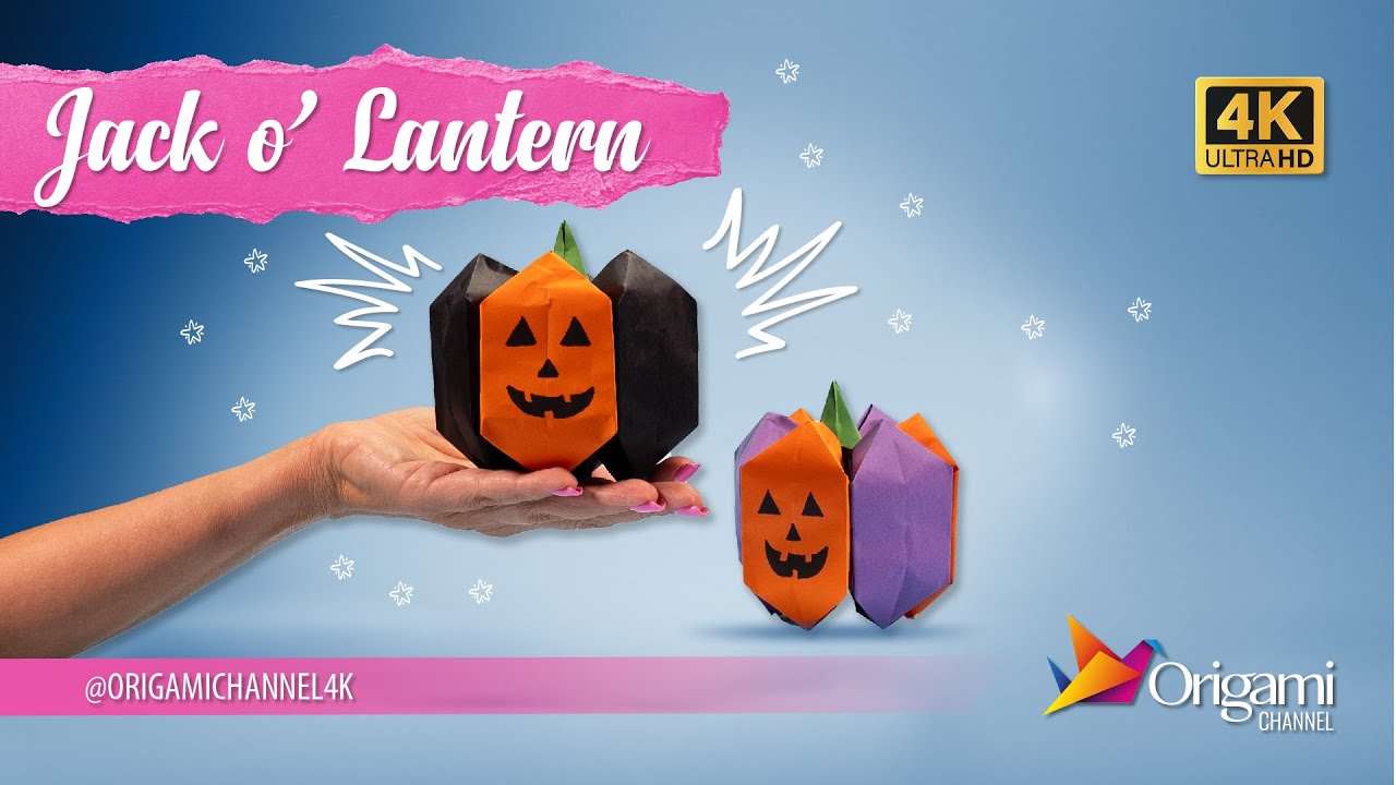 How To Make ORIGAMI JACK O' LANTERN 🎃 - TUTORIAL | Origami Halloween ...