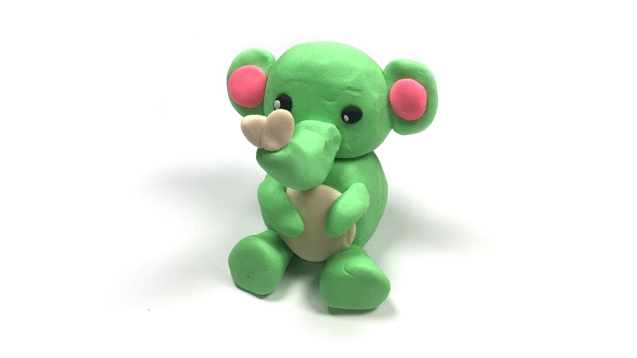 Making lovely elephant with Play-Doh. 사랑스러운 코끼리를 플레이도우로 만들어봐요. - YouTube