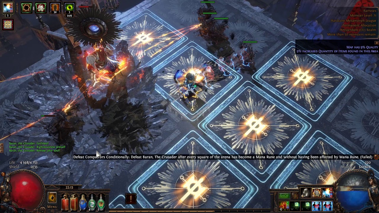 Path of Exile Conqueror's of Atlas Baran - YouTube
