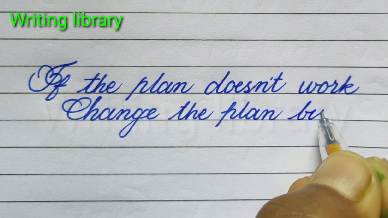 Beautiful cursive Hand writing with gel pen/ neat and clean cursive ...