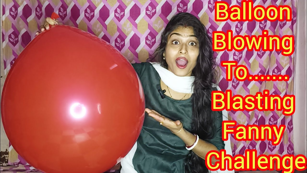 Balloon Blowing To....... Blasting Fanny Challenge🎈🤪🫣#krishnariya#funny ...