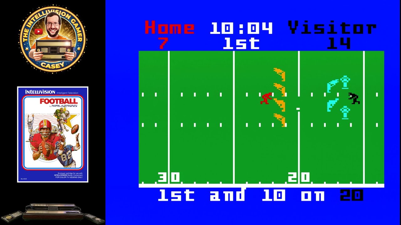 Intellivision Football - Original 125 Game on Original Hardware - YouTube