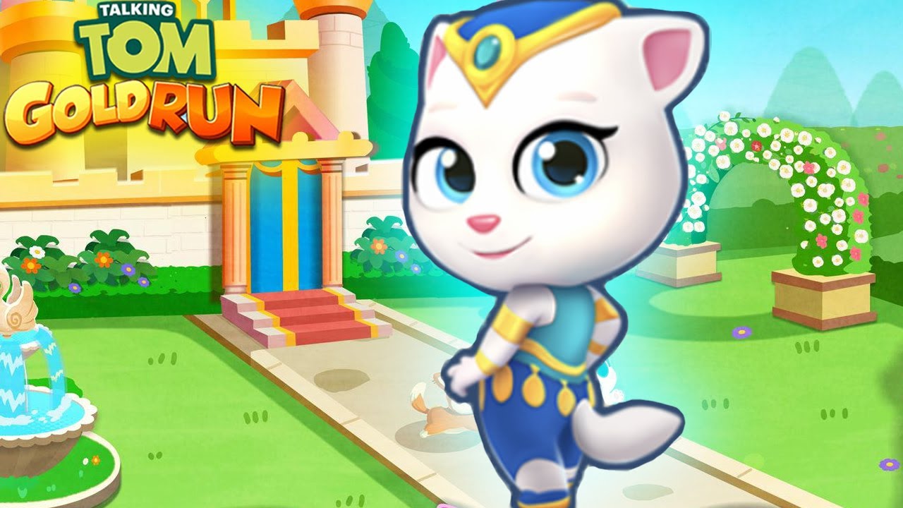 TALKING TOM GOLD RUN Android Gameplay EP#477 LUCKY CARDS GENIE ANGELA ...