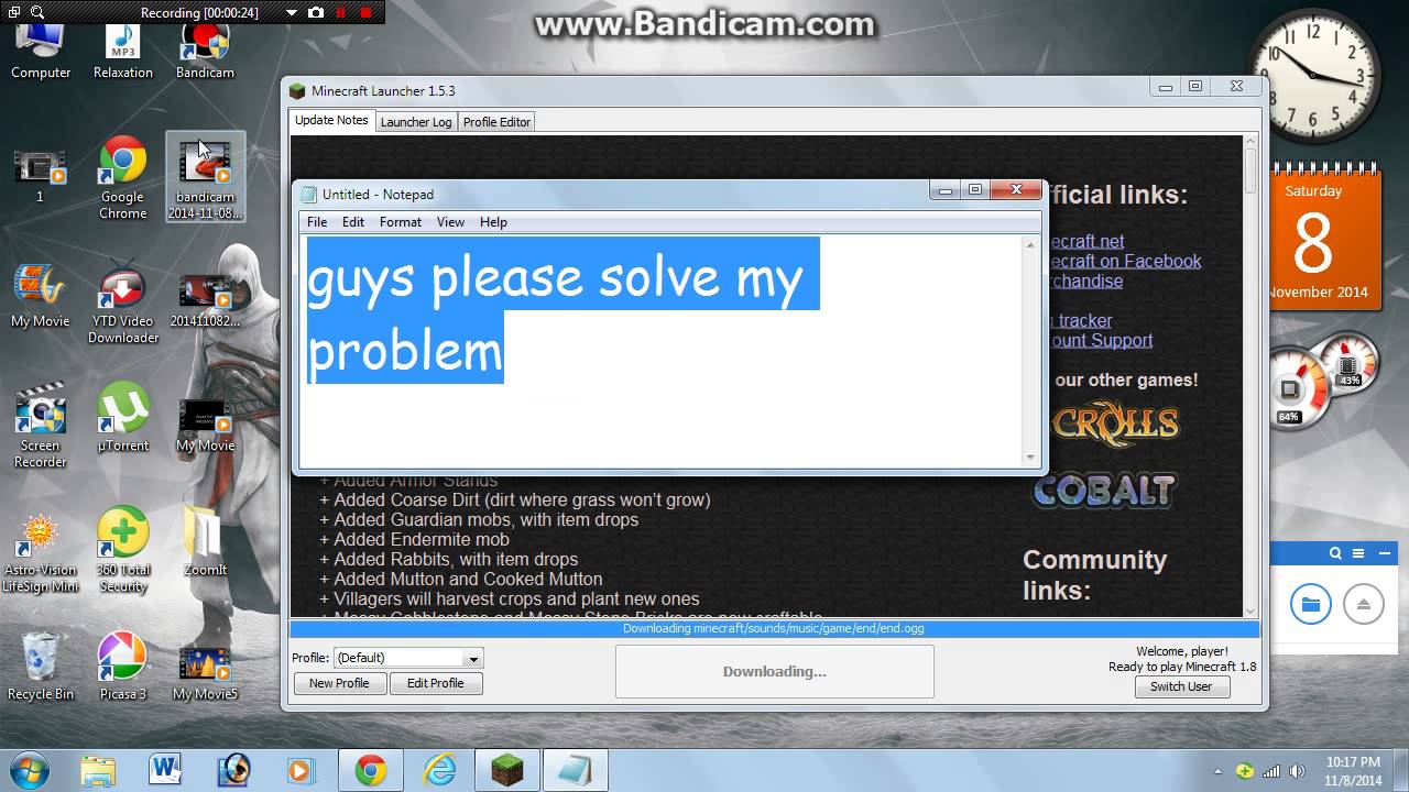 my problem with minecraft please solve - YouTube