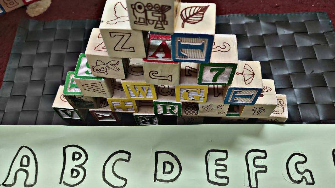 Learning Abc with wooden blocks | kids fun media| - YouTube