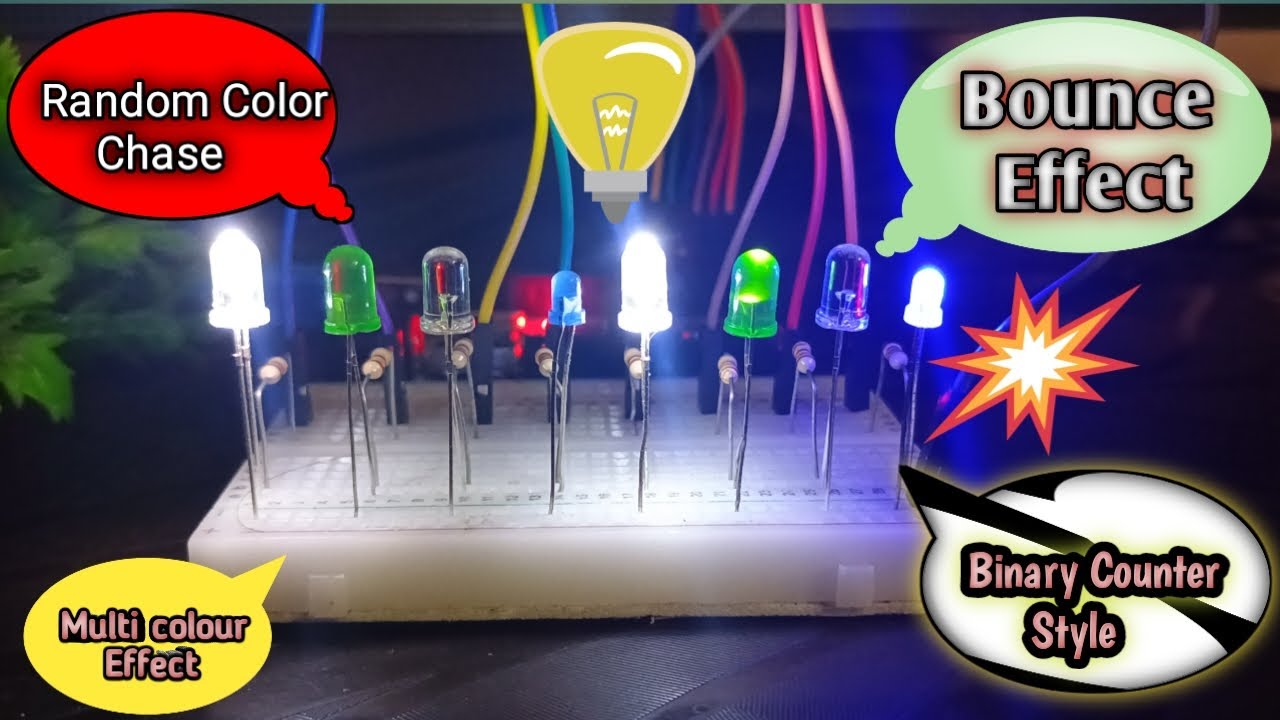 Arduino ke Sath LED Lighting Effects | Hypnotic Spiral & Bounce Pattern ...