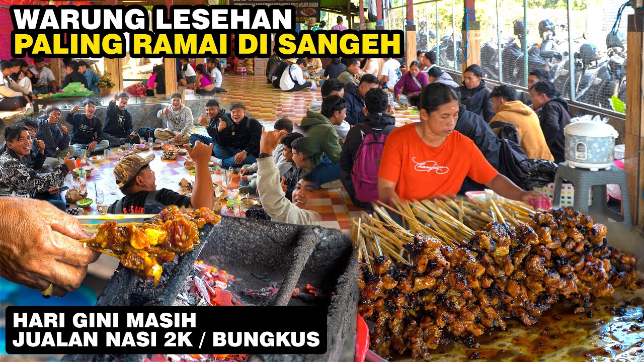 HARI GINI JUAL NASI CUMA 2K 😍SELALU DI PENUHI PEMBELI ‼️ WARUNG SATE ...