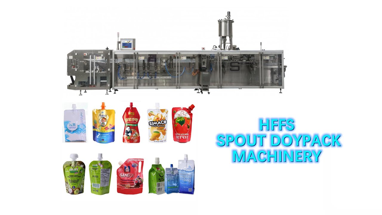HFFS spouted pouch form fill seal machine / spout welded in Corner ...