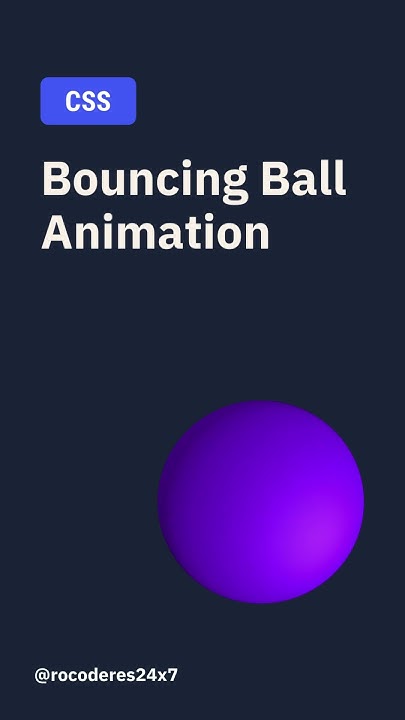 Bouncing Ball Animation | HTML, CSS #html #css #shorts - YouTube