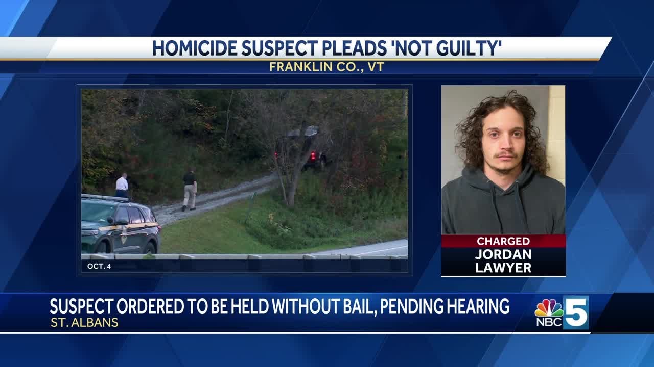 Vermont murder suspect enters plea, ordered held without bail - YouTube
