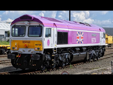 **NEW** GBRf class 66 | 66734 'PLATINUM JUBILEE' livery Reviled at ...