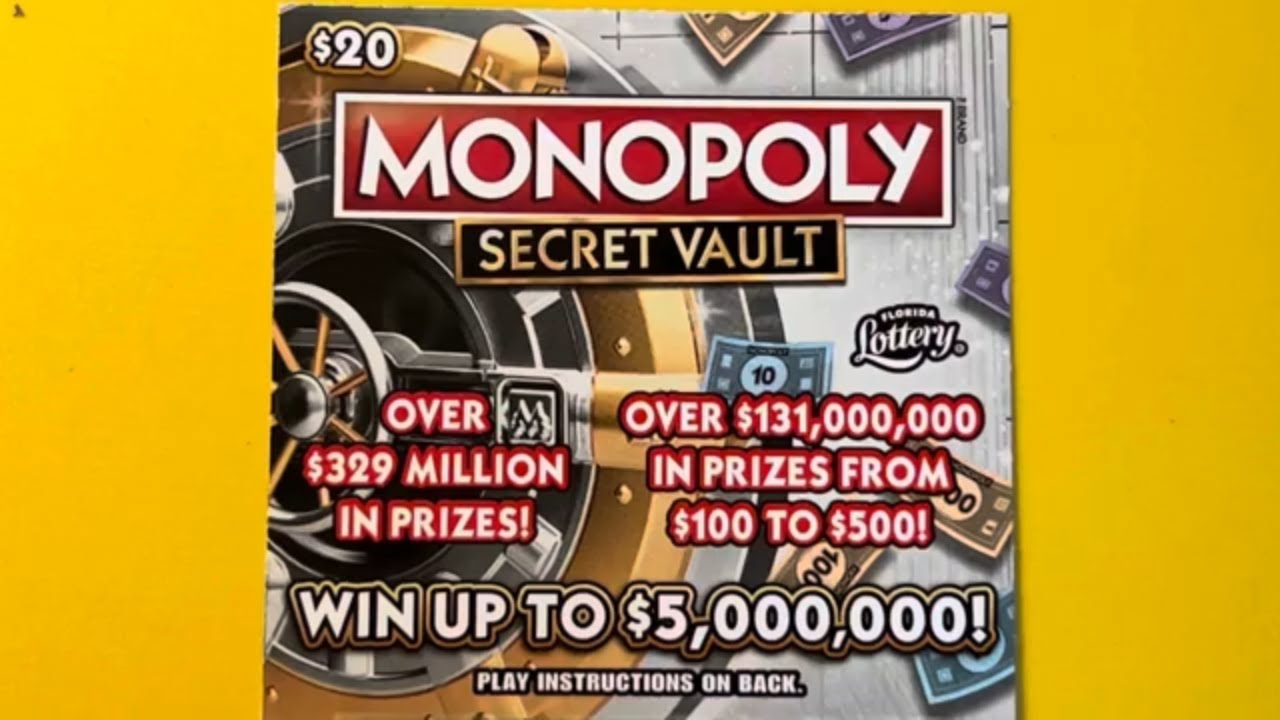 MONOPOLY SECRET VAULT SCRATCH OFF FROM THE FLORIDA LOTTERY - YouTube