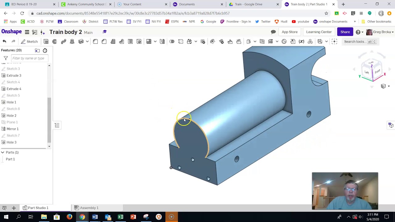 Onshape train body 2 2 - YouTube