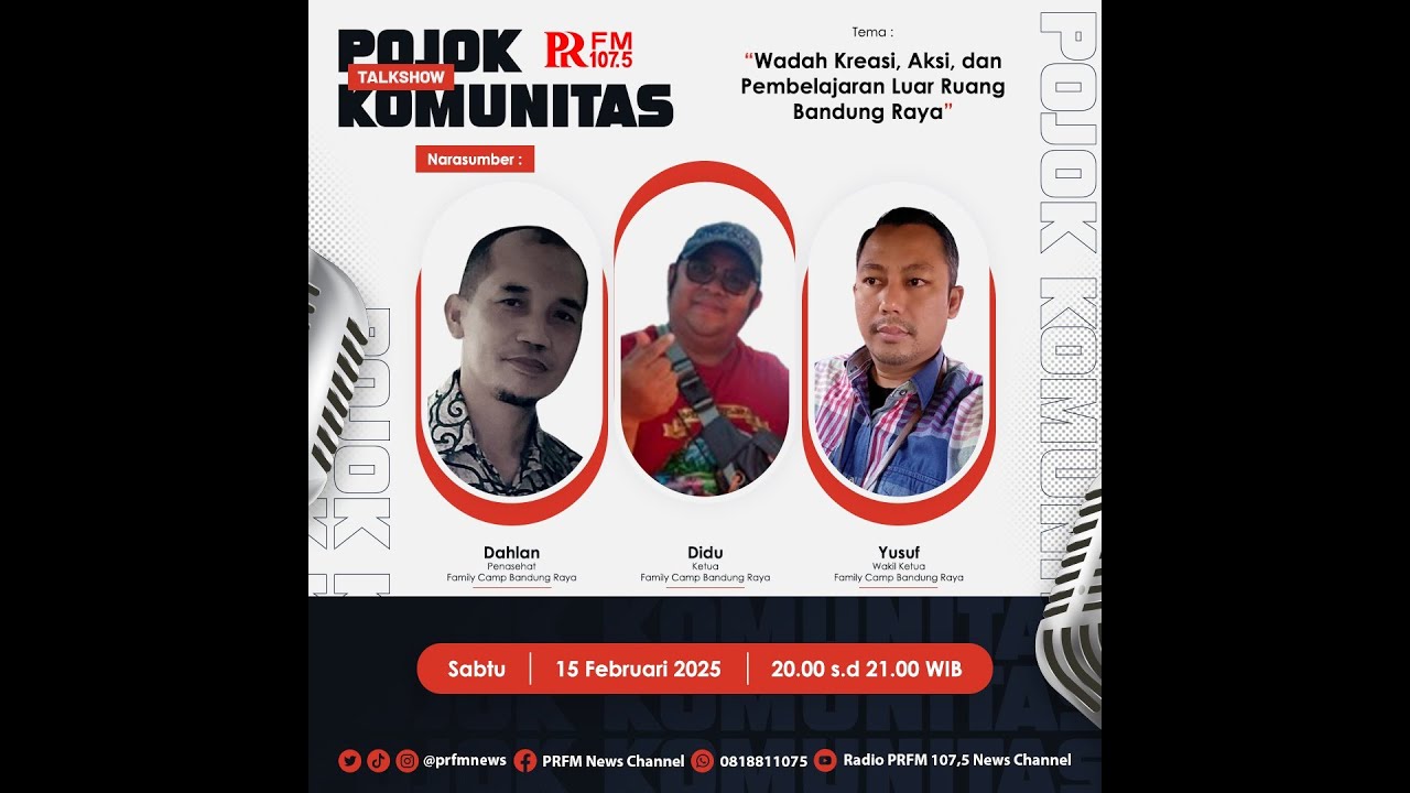 Talkshow Pojok Komunitas Bersama Komunitas Family Camp Bandung Raya (FC ...