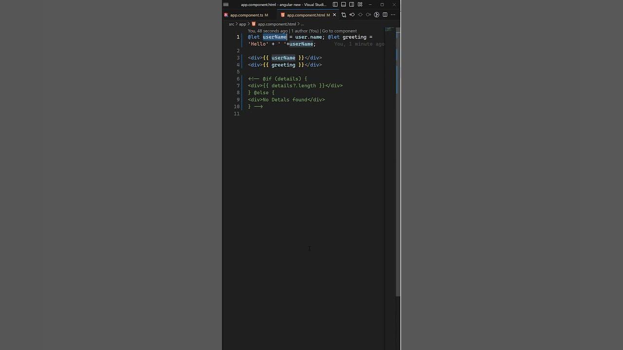 Using Let variable in the local Template Vaiables in angular 18 - #angular18 - YouTube