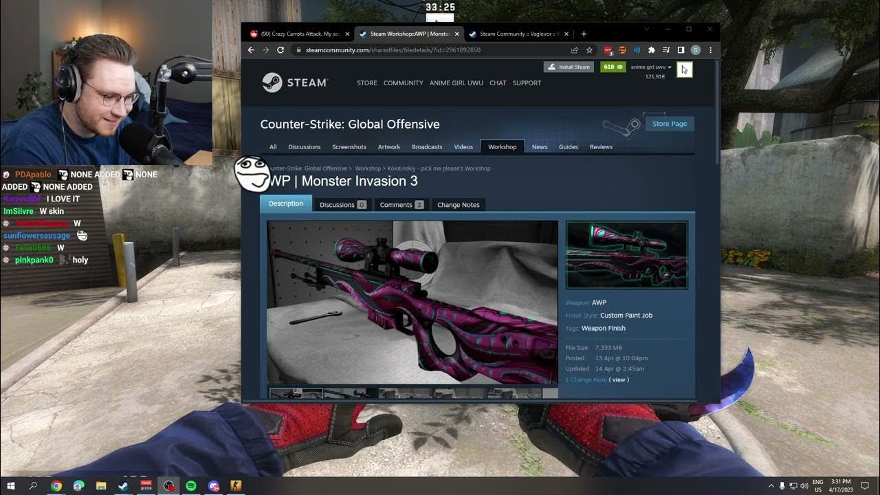 ohnePixel Reacts to CS:GO Workshop Skins #4 (with chat) - YouTube