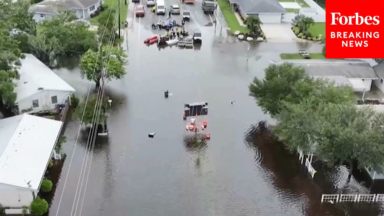 AERIAL VIEW: Tropical Storm Debby Leaves Behind Extensive Flooding In ...