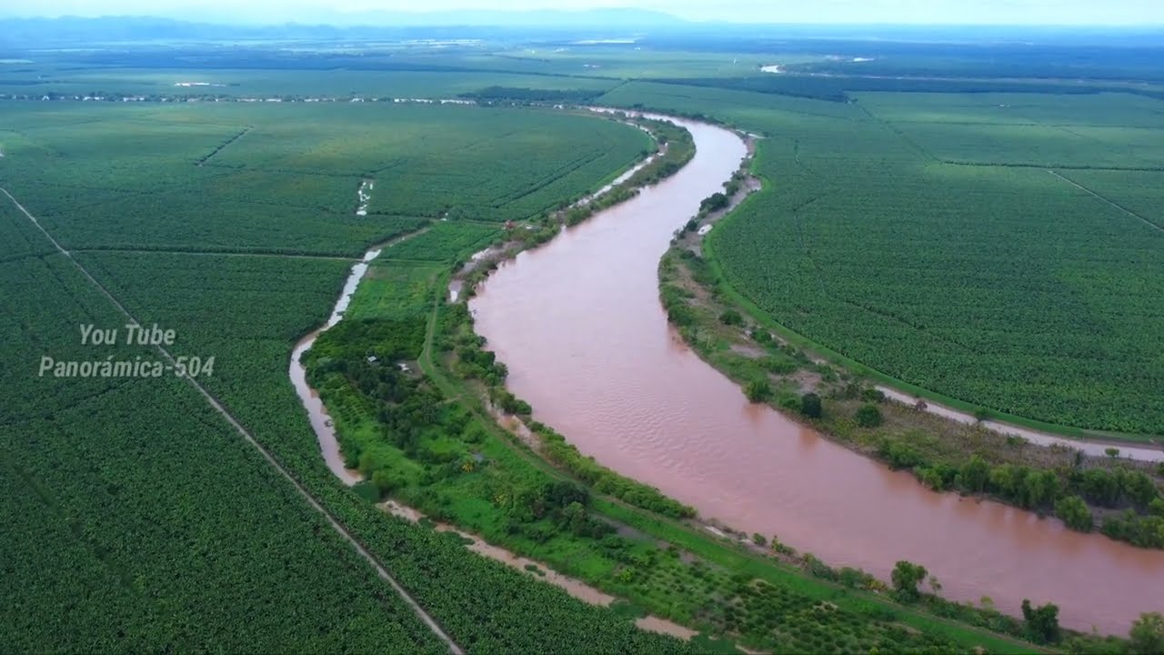 El Río Ulúa y los sectores inundados en los Excampos Bananeros del ...