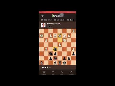 Finally defeated her - Isabel (1600) chess bot on chess.com - YouTube