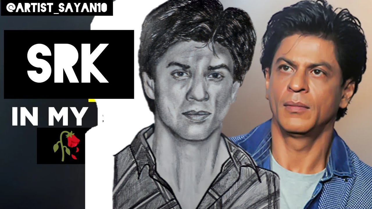 Drawing of Shahrukh Khan Easy Pencil Sketches by sayan...#art #srk #90s ...