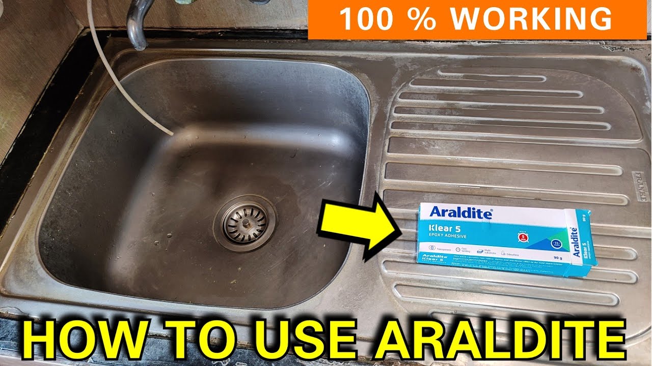 How to use ARALDITE KLEAR ADHESIVE FOR KITCHEN SINK |Quick Fix for ...