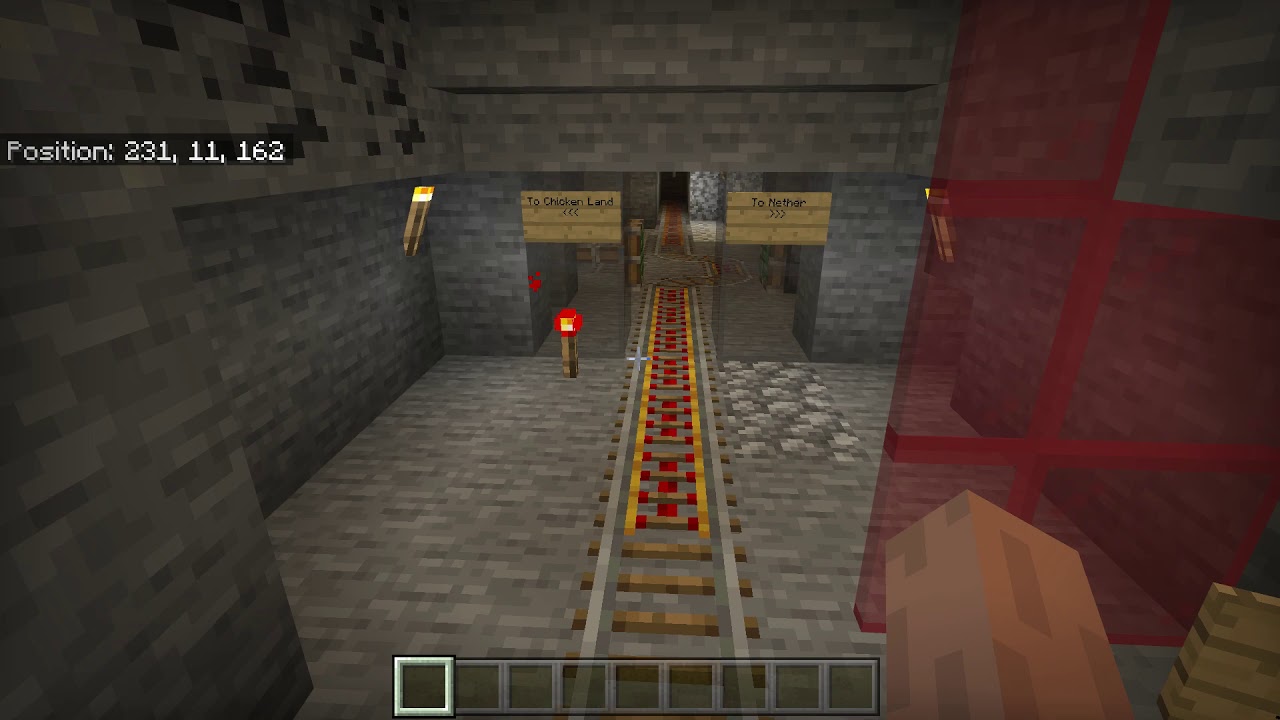 minecraft rail system - YouTube