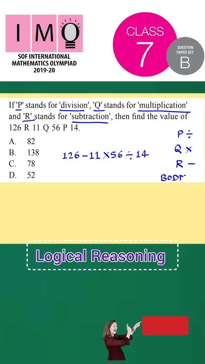 Maths Olympiad Class-7|Logical Reasoning Question 2019-20 (Set-B) @mathemagicalduniya #maths # ...