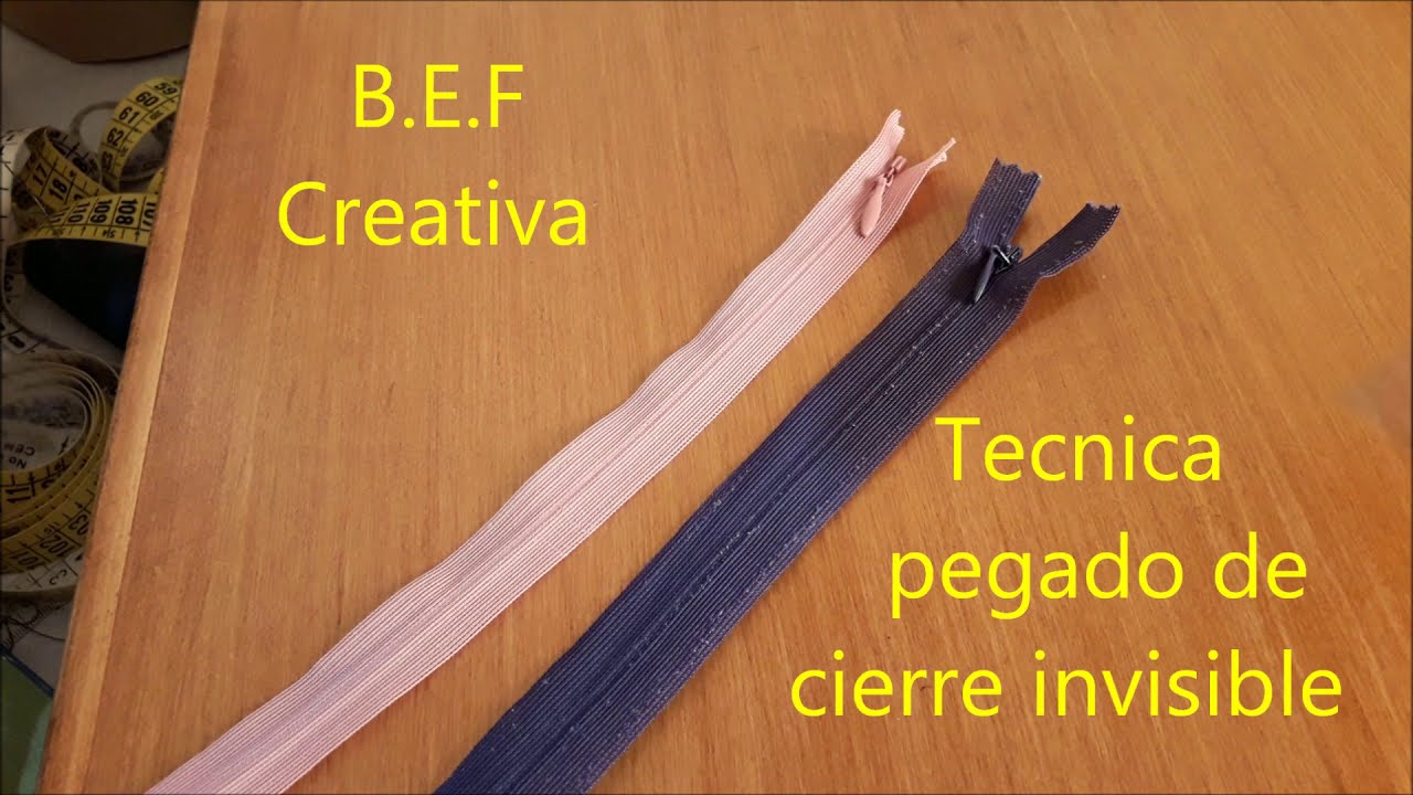 B.E.F creativa : Cómo poner cierre invisible - YouTube