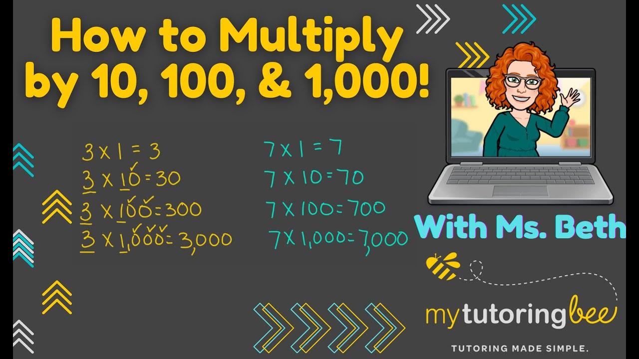How to Multiply by 10 100 and 1000 - YouTube