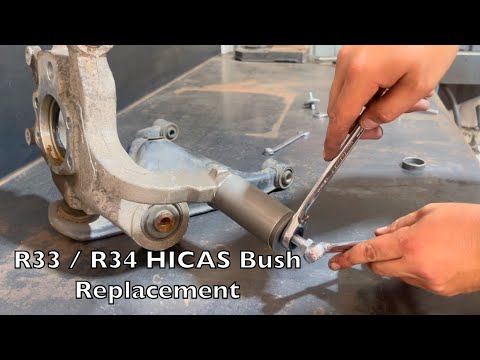 R33/R34 HICAS Bush Install & Removal - YouTube