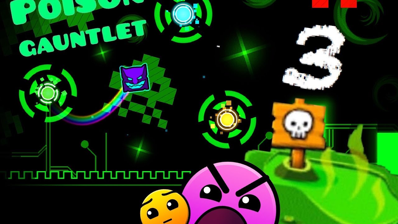 Geometry Dash - Poison Gauntlet - Level 3: Ground Zero - YouTube