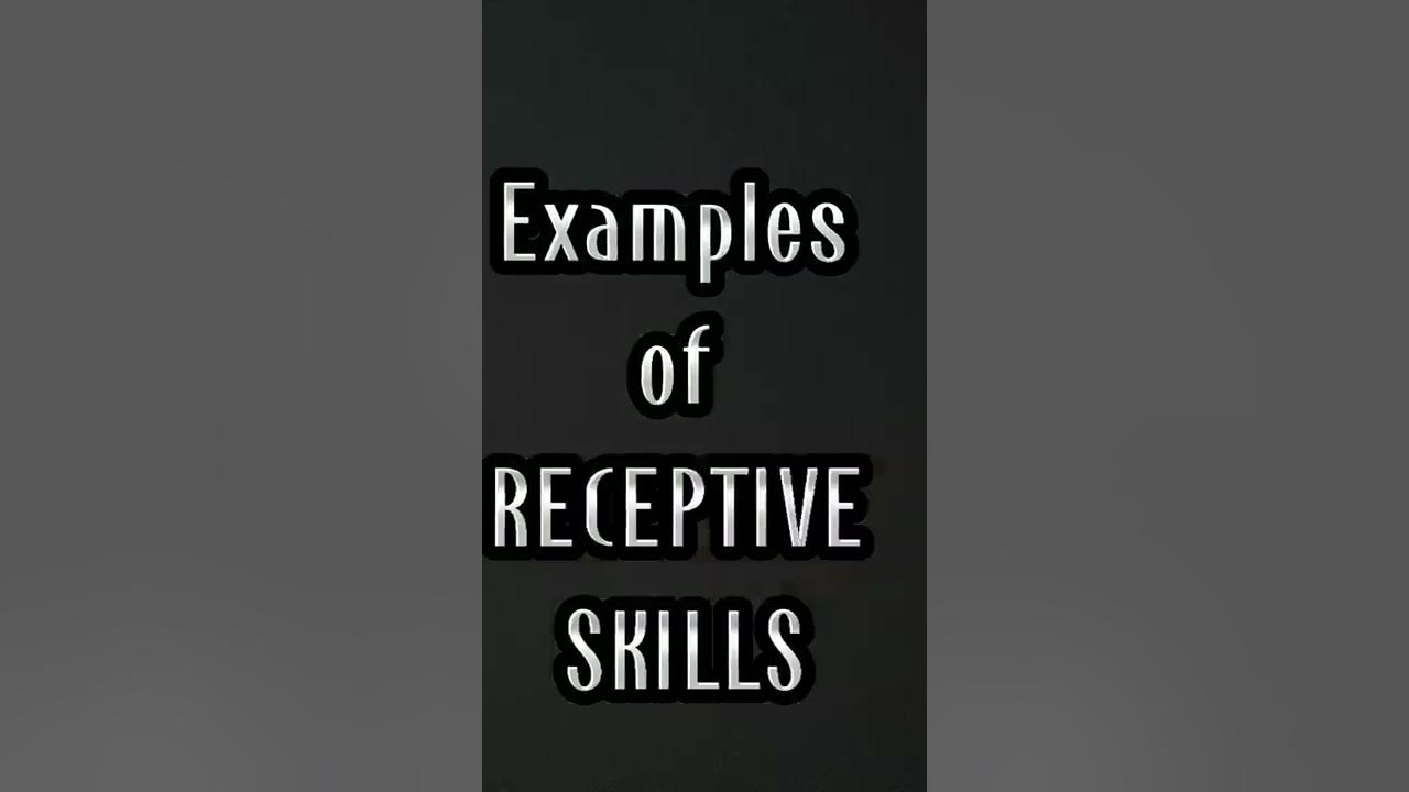 Receptive vs Expressive/Productive Macro-Skills - YouTube