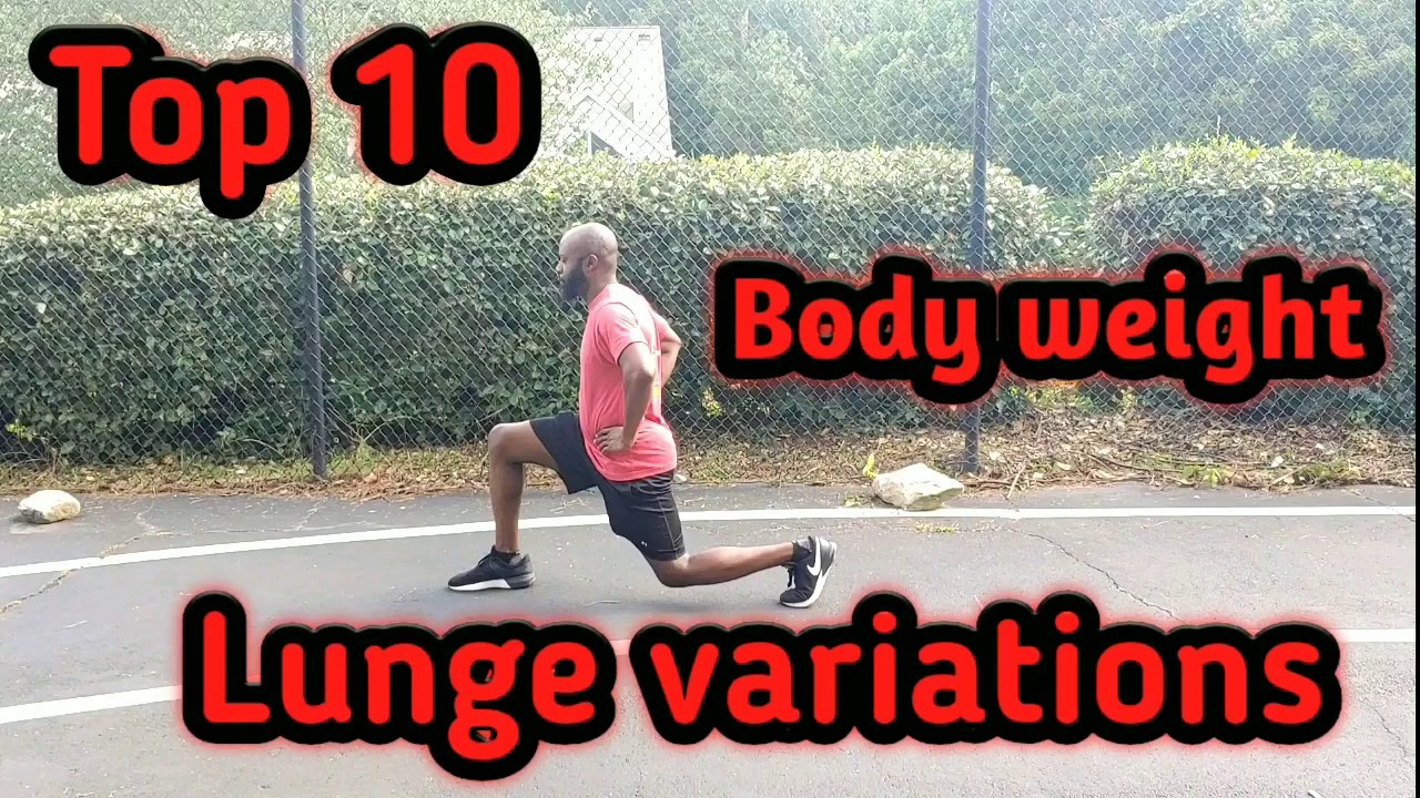 Top 10 body weight lunge variations (no equipment needed) - YouTube