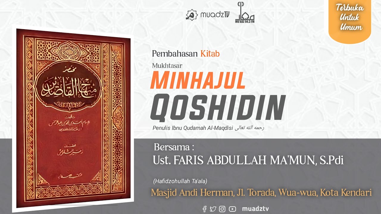 [LIVE] KITAB MINHAJUL QOSHIDIN "BAB NIKAH" | USTADZ FARIS ABDULLAH MA'MUN - YouTube