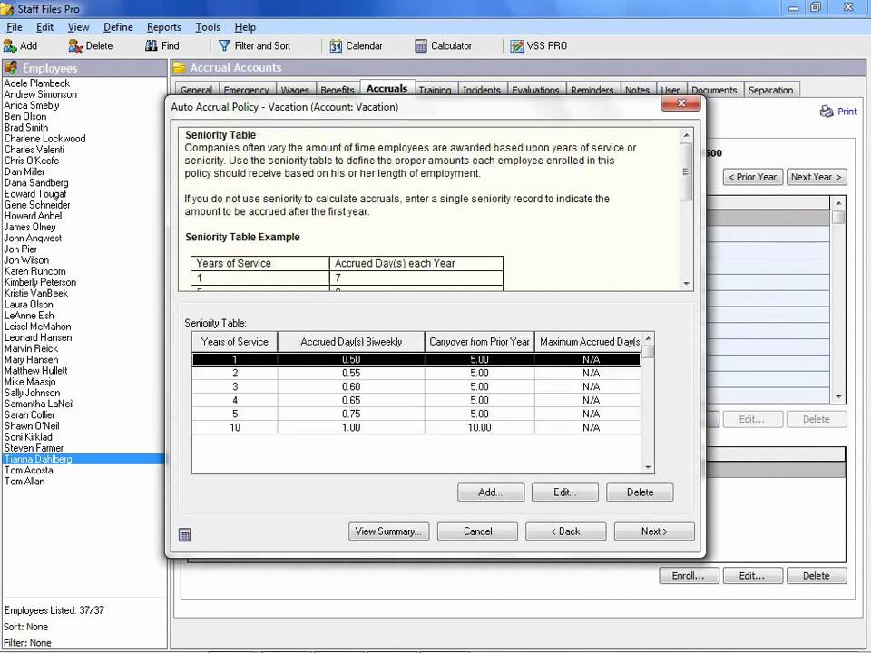 Manage Employees' Vacation Time and Sick Leave Accruals with HR ...