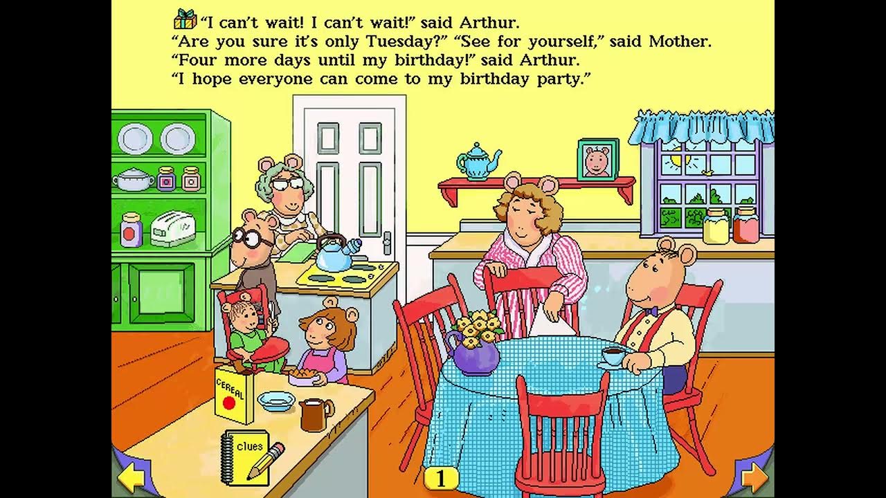 Living Books: Arthur's Birthday (Version 2) Full Playthrough - YouTube