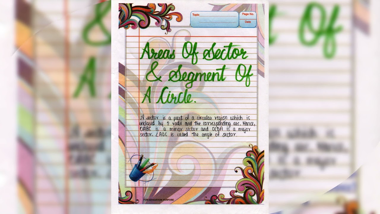 Class 10 Areas Related to Circle Maths Portfolio - YouTube